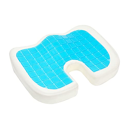 WellBrite Gel Foam Ergonomic Seat Cushion for Office Chair and Back Comfort (17 x 13.5 x 2.5 in)