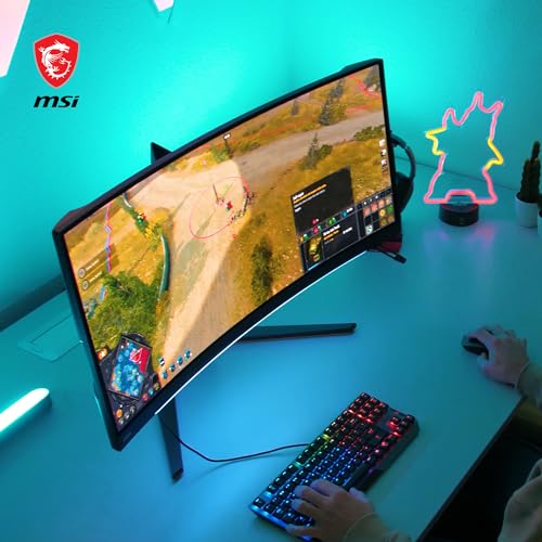 MSI MEG 342C QD OLED, 34" Curved Gaming Monitor, 3440 x 1440 (UWQHD), OLED, 0.1ms, 175Hz, FreeSync Premium, HDR 400, HDMI, DP Port, USB Type C, Tilt, Height