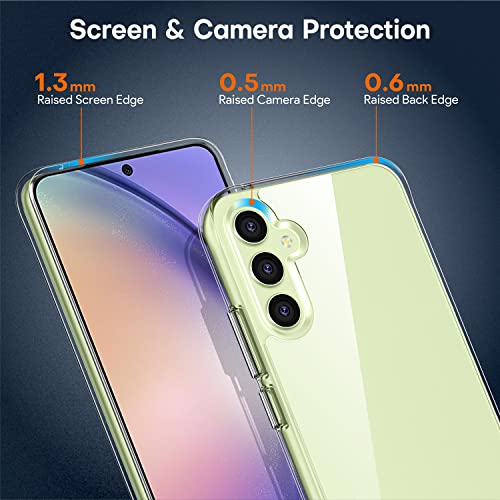 Rayboen Case for Samsung Galaxy A54 5G, Crystal Clear Designed Shockproof Protection Phone Case, Transparent Hybrid Sleek Light Durable Cover for Samsung Galaxy A54 5G