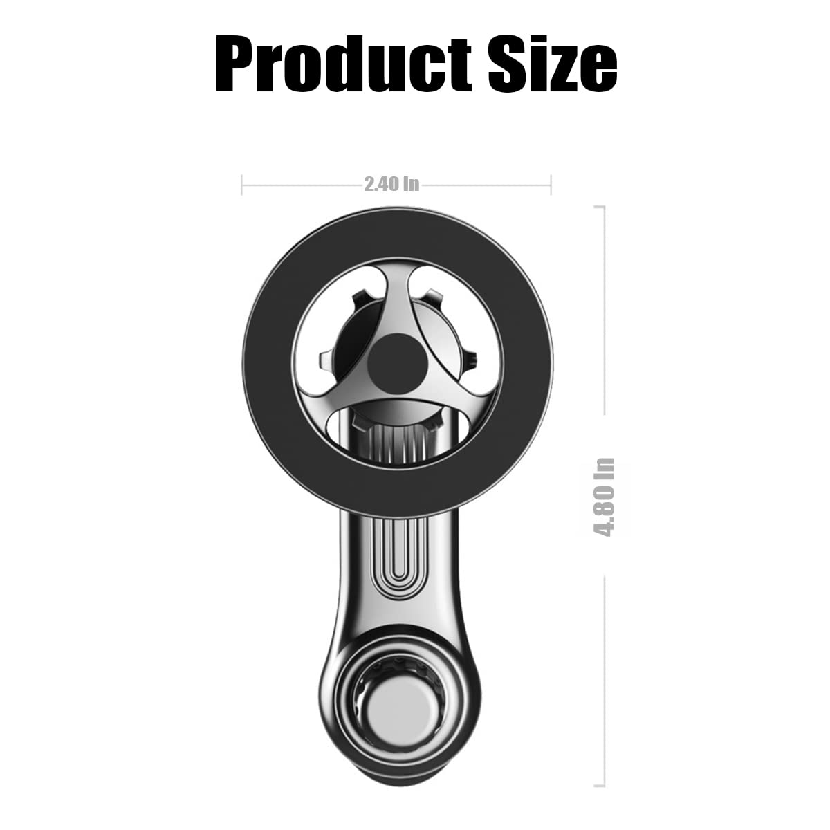 AICEL Phone Holder for Car, Strong Magnetic Air Vent Cell Phone Mount, 360° Rotation Adjustable Hands Free Phone Grip, Libra Ring-Shaped Universal Car Accessories Fit iPhone 14 Series All Smartphones