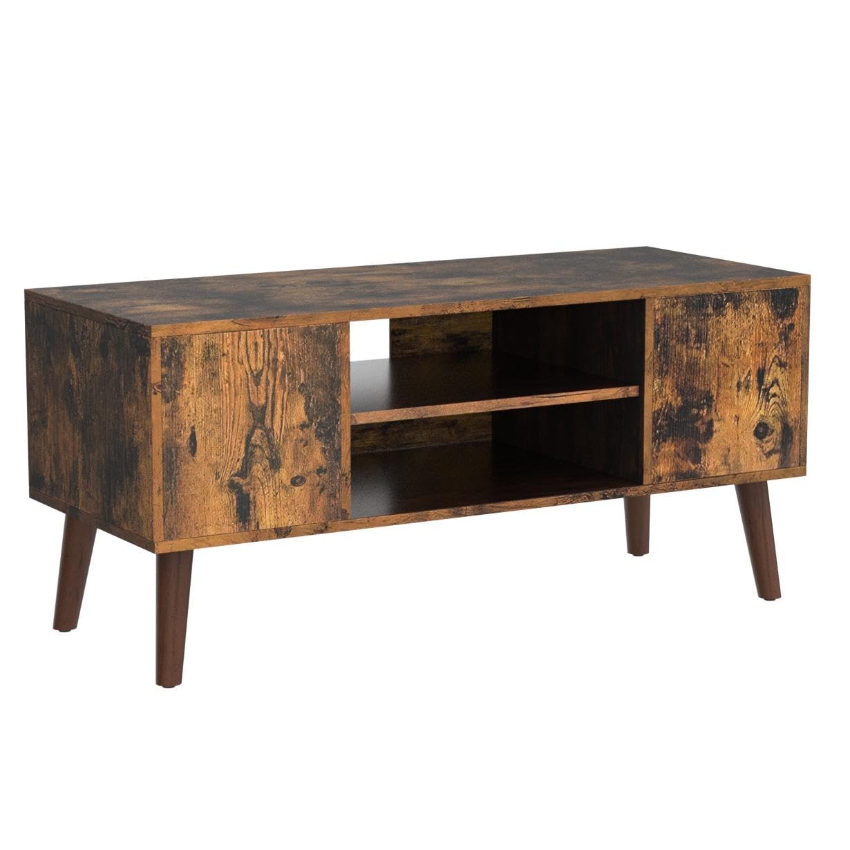 Zanzio ZA-LTV08BX 43.4" W Farmhouse TV Stand, Brown