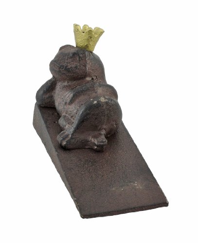 Cast Iron Frog Prince Wedge Doorstop