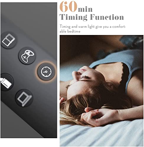 Buluna Floor Lamp for Bedroom with Remote & Touch Control, LED 2500K-6000K 4 Color Temperatures Standing Tall Lamp 360 Degree Adjustable Gooseneck for Living Room Office Reading
