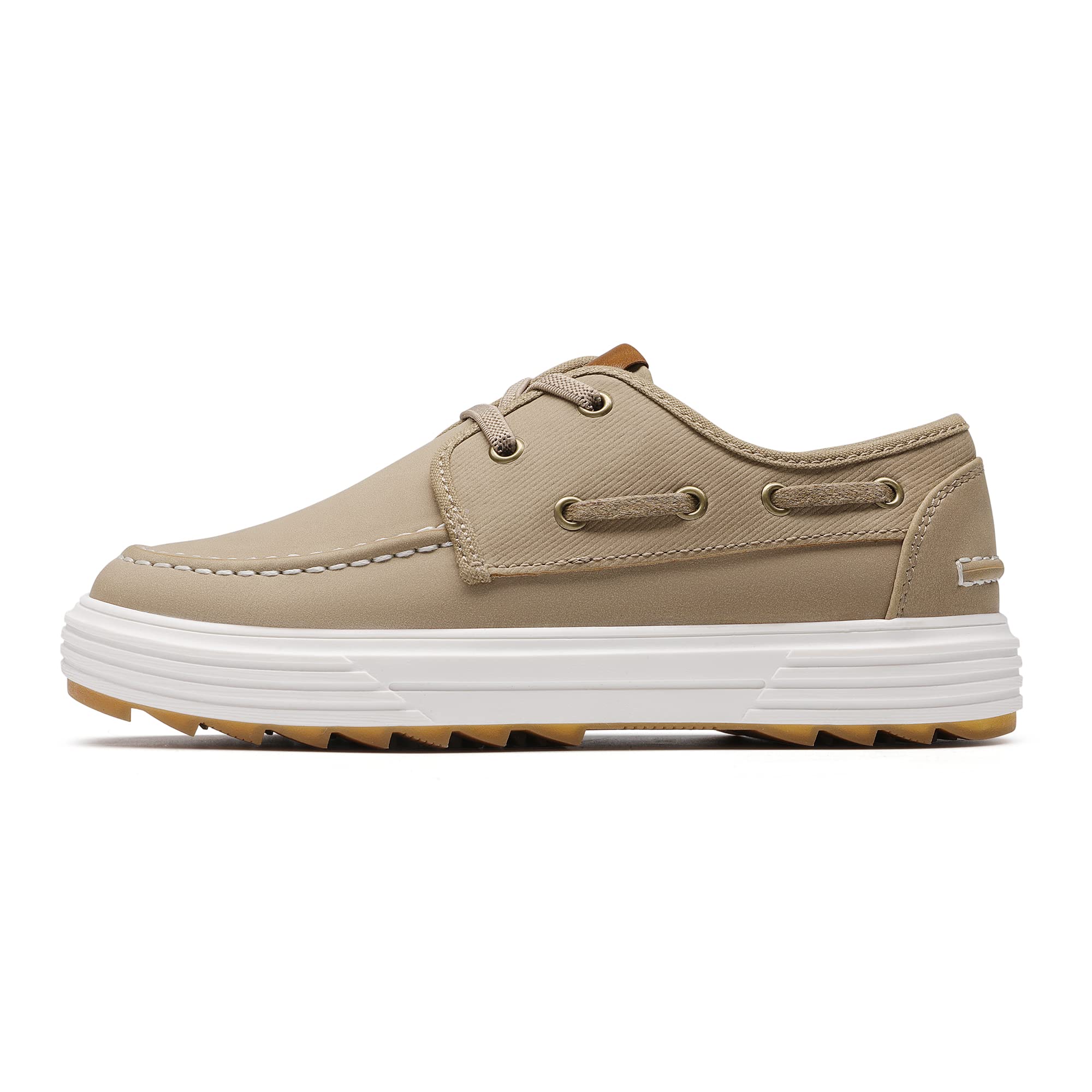Bruno Marc Boy's Boat Shoes Slip on Loafers Dress Casual School Shoes,Size 1 Little Kid,Tan,SBLS2336K