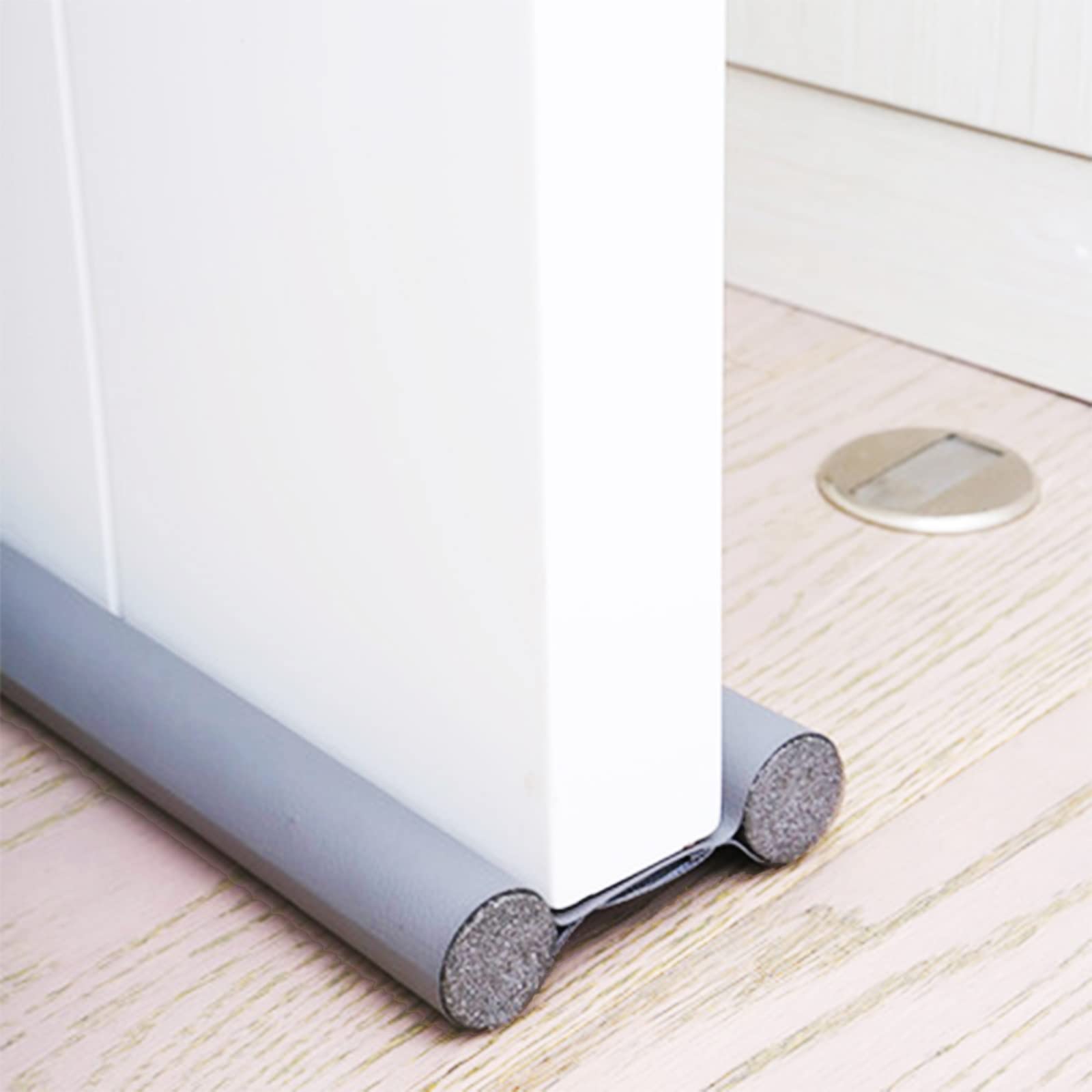 Door Bottom Sealing Strip Removable and Washable Under Door Draft Stopper Home Dorm Bedroom Sound Proof Noise Reduction Door EVA Draft Stopper Gray