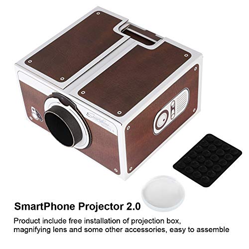 Mini DIY Smartphone Projector Screen Amplifier for Home Theater Portable Smart Mobile Phone Projector Home Cinema Projector