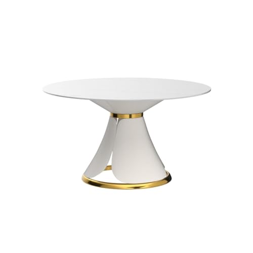 Runboll 59'' Modern Round Dining Table with Lazy Susan, Sintered Stone Dinner Table with 35.4" Round Turntable for Dining Room(Not Included Chairs)