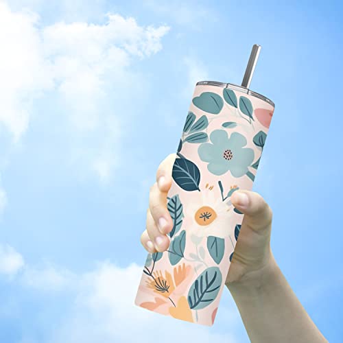 Deitybless Sublimation Tumblers bulk 20 oz Skinny,Stainless Steel Double Wall Insulated Straight Sublimation Tumbler Cups Blank White with Lid,Polymer Coating for Heat Transfer