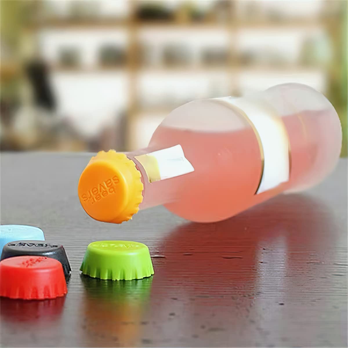 24 PCS Reusable Silicone Bottle Soda Caps, Sealed Beer Cap for Soft Drinks Vinegar Soy Sauce Bottle Cola Caps Wine Protective Stopper Home Kitchen Gadgets (Multi-color)