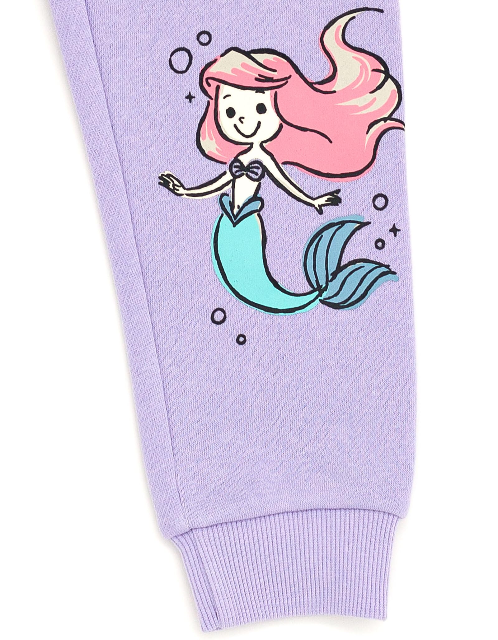 Disney Princess Rapunzel Jasmine Aurora Toddler Girls Fleece Sweatshirt and Pants Set Purple 5T