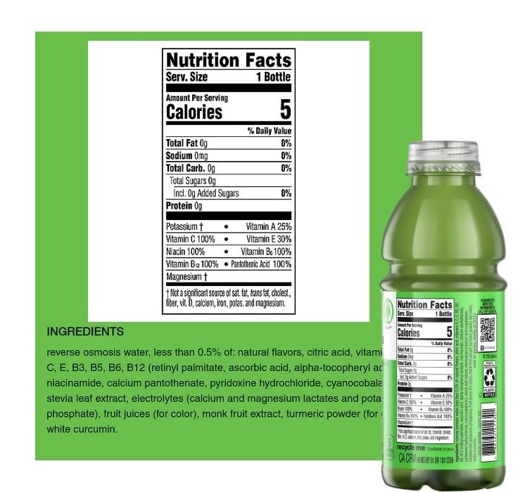 Vitamin Water ZERO Sugar - Forever You - Coconut Lime | 20 Fl Oz Bottles, Nutrient Enhanced Flavored Water w/Vitamins, Antioxidants, Electrolytes | Pack of 12