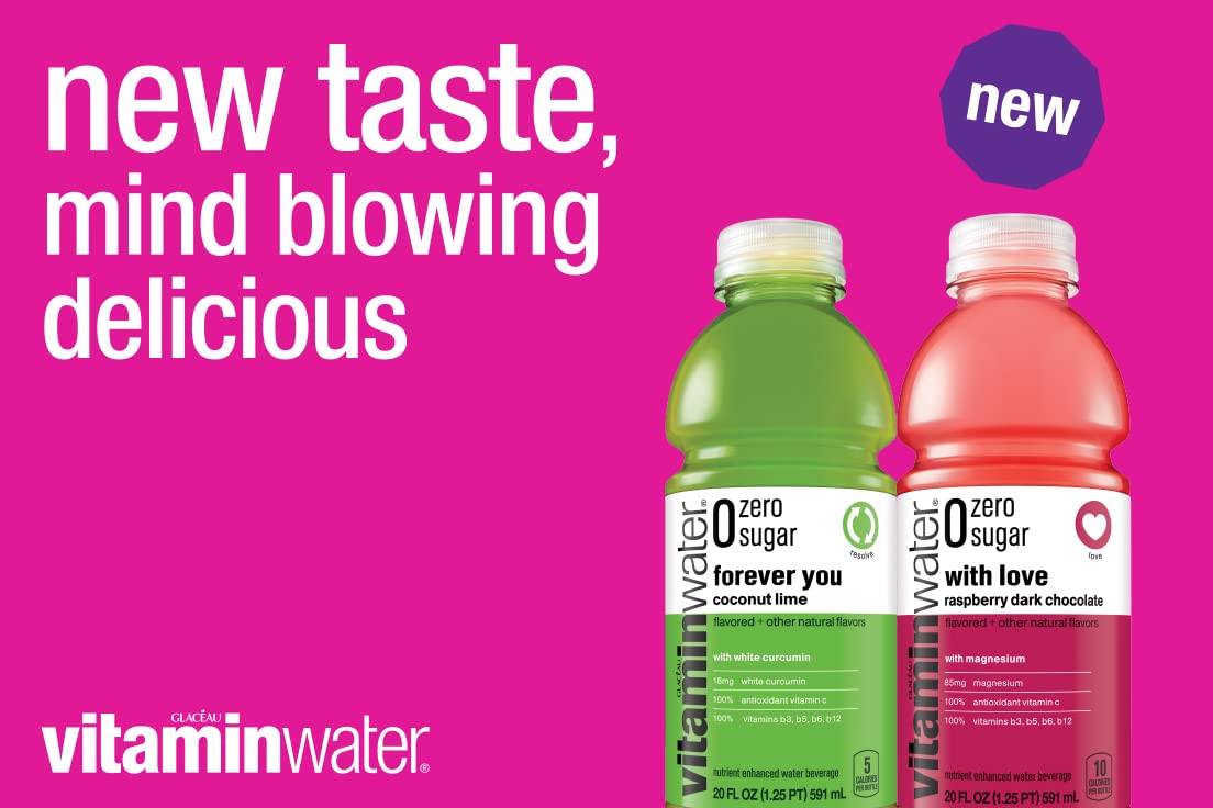 Vitamin Water ZERO Sugar - Forever You - Coconut Lime | 20 Fl Oz Bottles, Nutrient Enhanced Flavored Water w/Vitamins, Antioxidants, Electrolytes | Pack of 12