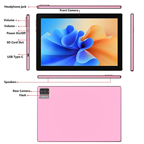 2 in 1 Tablet with Keyboard, 10 inch Android 11 Tablet, 6GB RAM+128GB ROM+1TB Expandable Tablet, 1.8GHz Quad-core Processor, 5G WiFi 6 BT 5.0 Tablets with Mouse| Case| Stylus, 1280*800 IPS Touchscreen