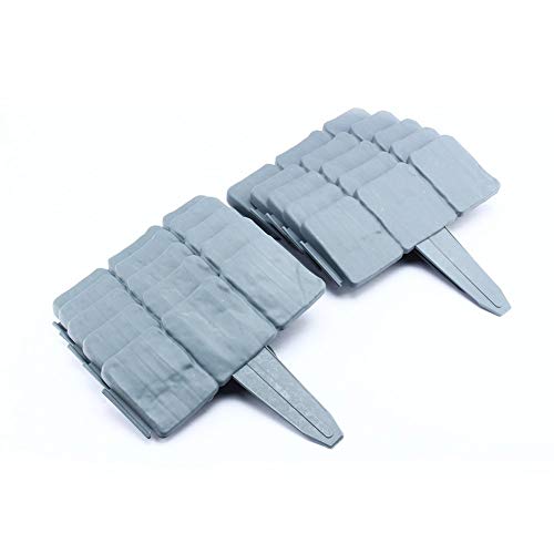 10 PCS Garden Border Fence Edging Stones Gray Effect Fence in Lawn Edging Plant Border Garden Landscape Edging