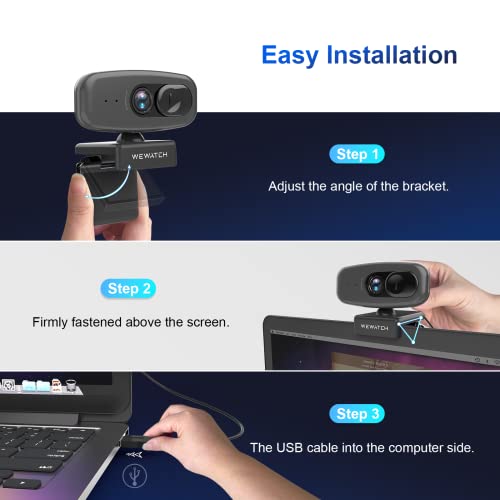 WEWATCH V70S Native 1080P Projector, with PCF1 Web Camera,500 ANSI Lumen 20,000LM 5G WiFi Bluetooth Projector for Indoor Office, Full HD Home Theater Movie Projector, Portable Video Projector