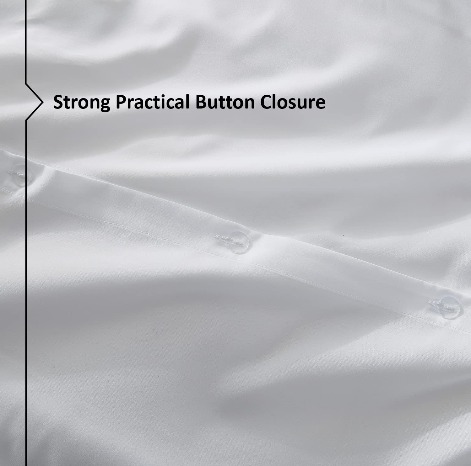 Nestl Double Brushed White Duvet Cover Queen Size 3 Piece Soft Queen Duvet Cover Set + Queen White Pillow Shams Set of 2