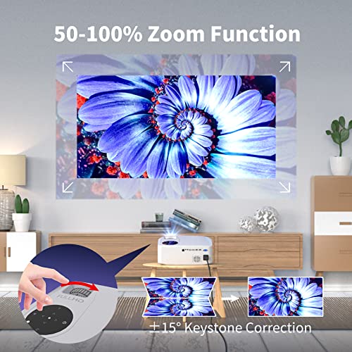 WEWATCH V70S Native 1080P Projector, with PCF1 Web Camera,500 ANSI Lumen 20,000LM 5G WiFi Bluetooth Projector for Indoor Office, Full HD Home Theater Movie Projector, Portable Video Projector