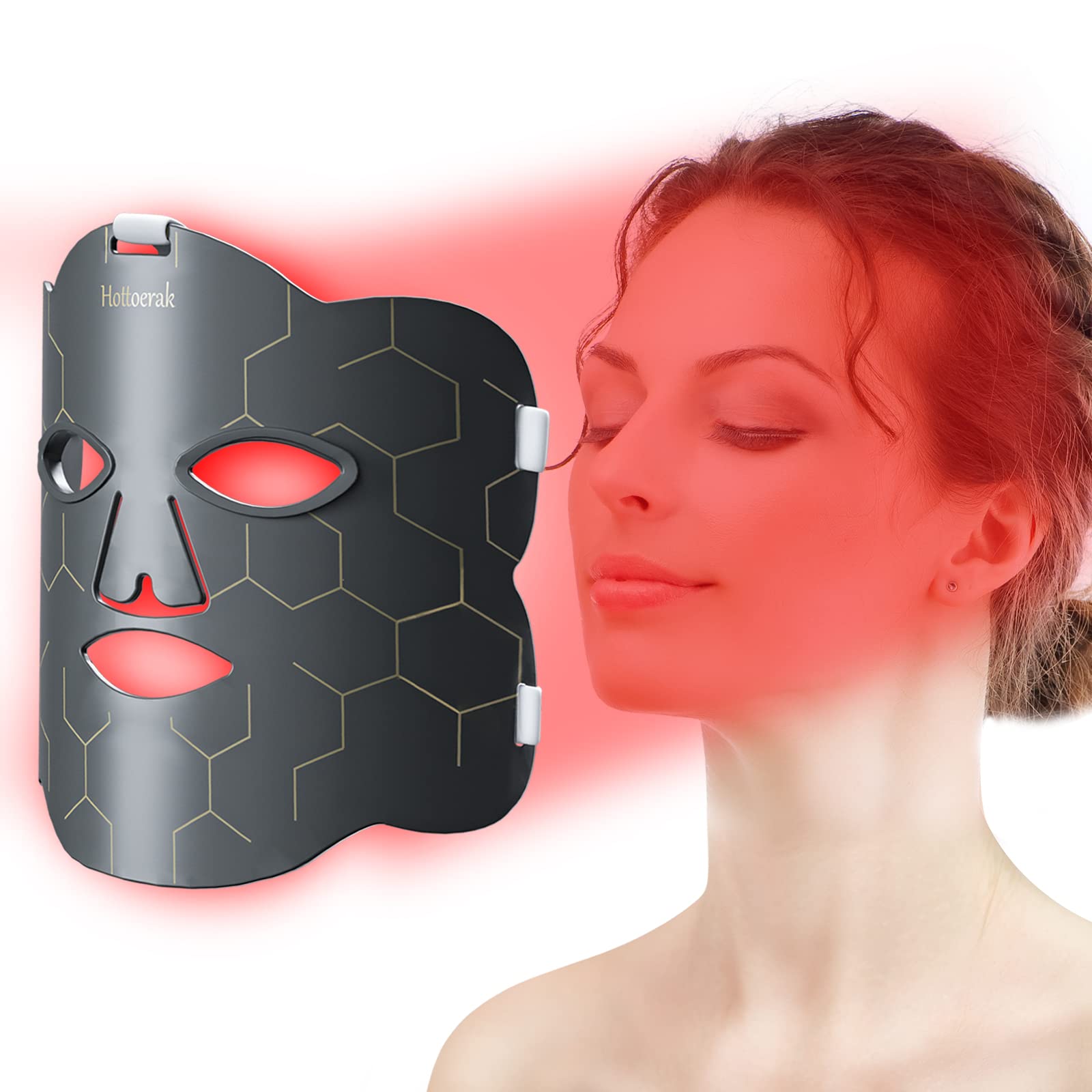Upgrade Red Light Therapy for Face, 660nm & 850nm Near Infrared Light Therapy, LED Face Light Therapy for Home Skin Care