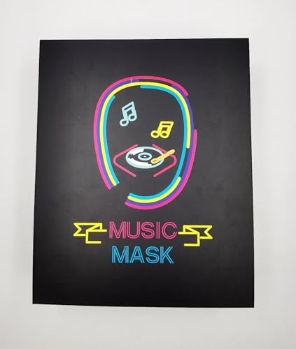 Kid Led Mask with Music Gesture Sensing Transforming Face,Light Up Luminous Digital Glow Masks for Halloween Christmas Birthday Party