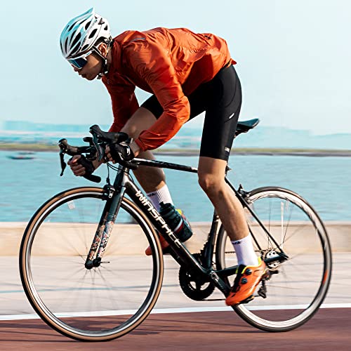 Santic Cycling Windbreaker Bike Outdoor Skinsuit Jacket Sun Protection Riding Equipment UPF50+,Black,Size S