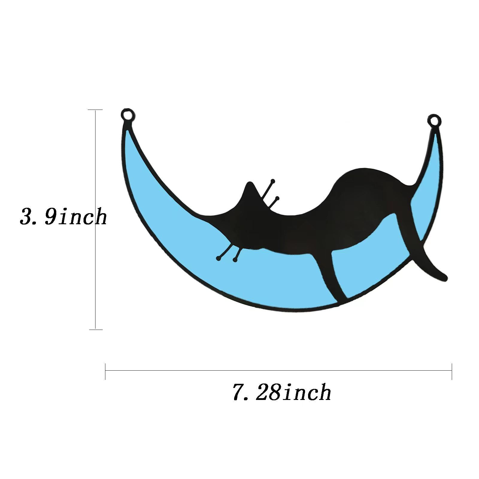 Glow in The Drak Stained Glass Window Hanging for Easter Home Decoration Black Cat Decor Suncatchers for Cat Lover Mom Friend