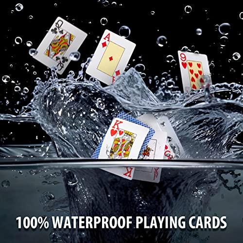 ARTISHION 2-Deck Set of Frosted Surface Plastic Wide-Size Playing Cards - 32-Silk, Large-Print, Durable Cards for All Your Card Game Needs