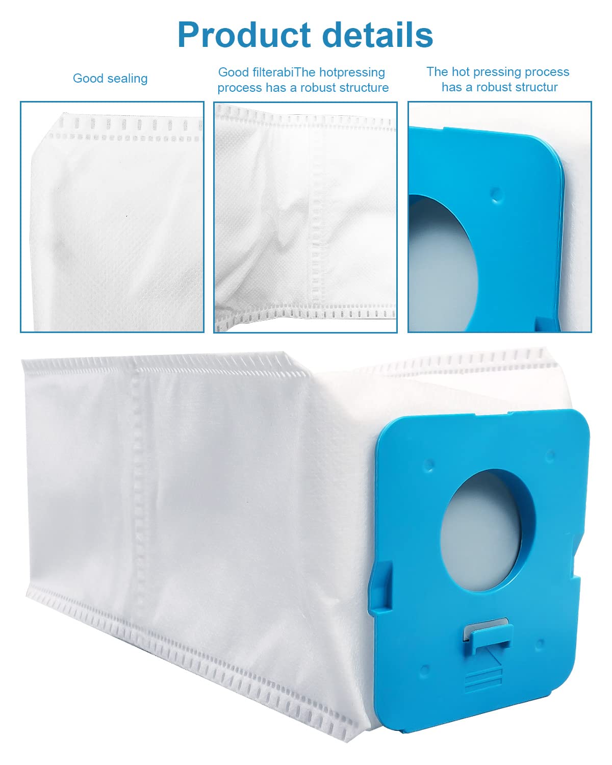 NTSUMI Dust Bags Replace VCA-ADB95 VCA-ADB953 Fit for Samsung BESPOKE Jet Cordless Stick Vacuum Cleaner Replace VS20A95923B/AA VS20A95923N/AA VS20A95923W/AA, 10Pack