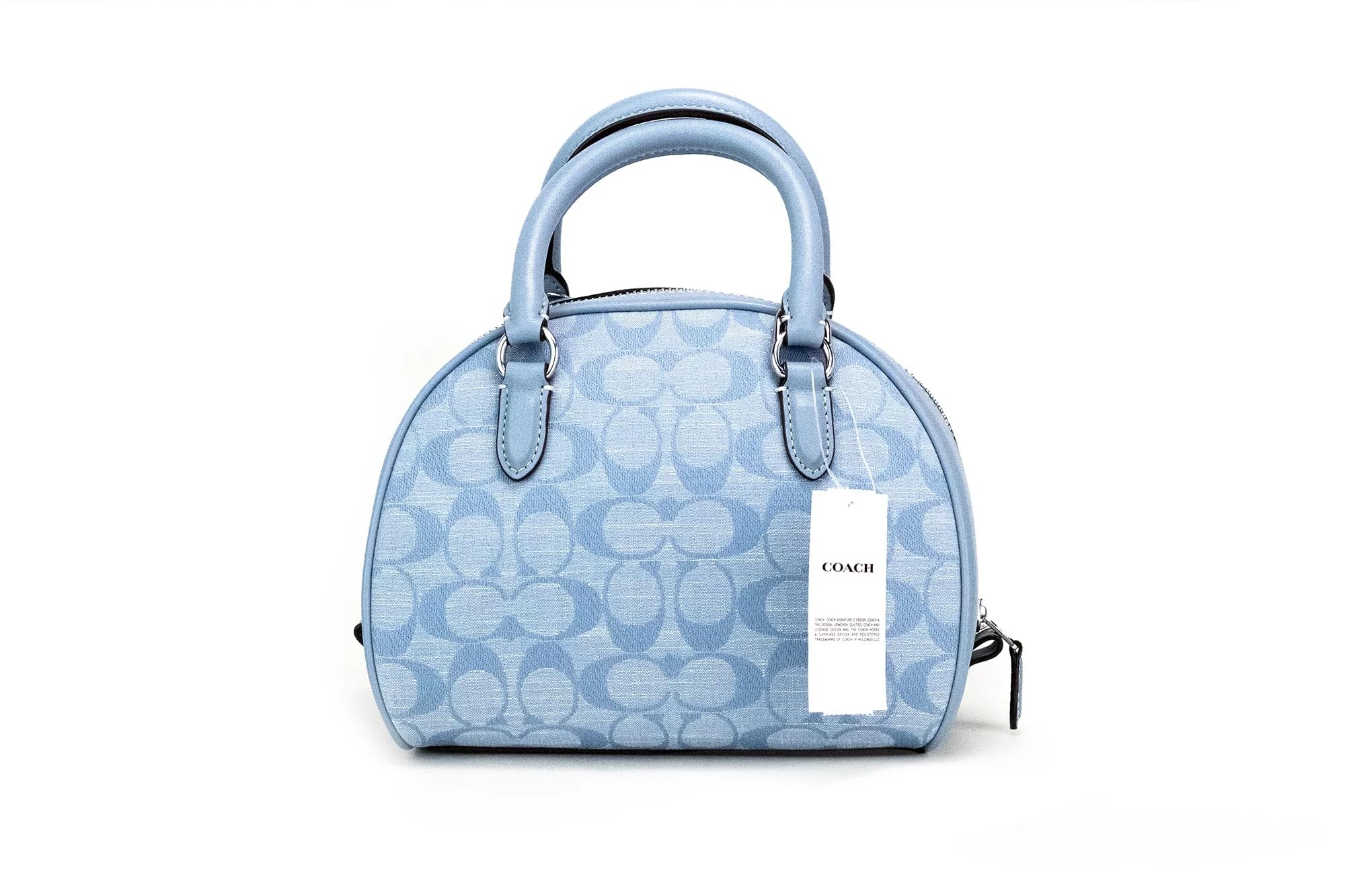 COACH Women's Sydney Satchel in Signature Chambray (Cornflower Multi)