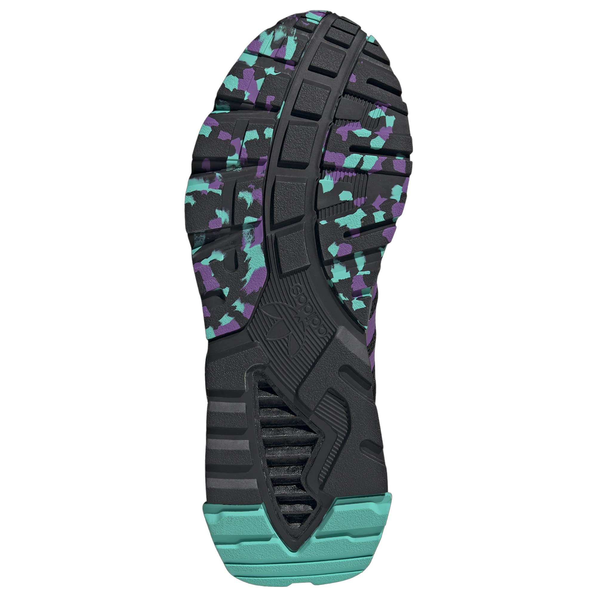 adidas Originals Men's ZX 1K Boost Sneaker Shoes, Core Black/Accent Purple/Mint, 10.5