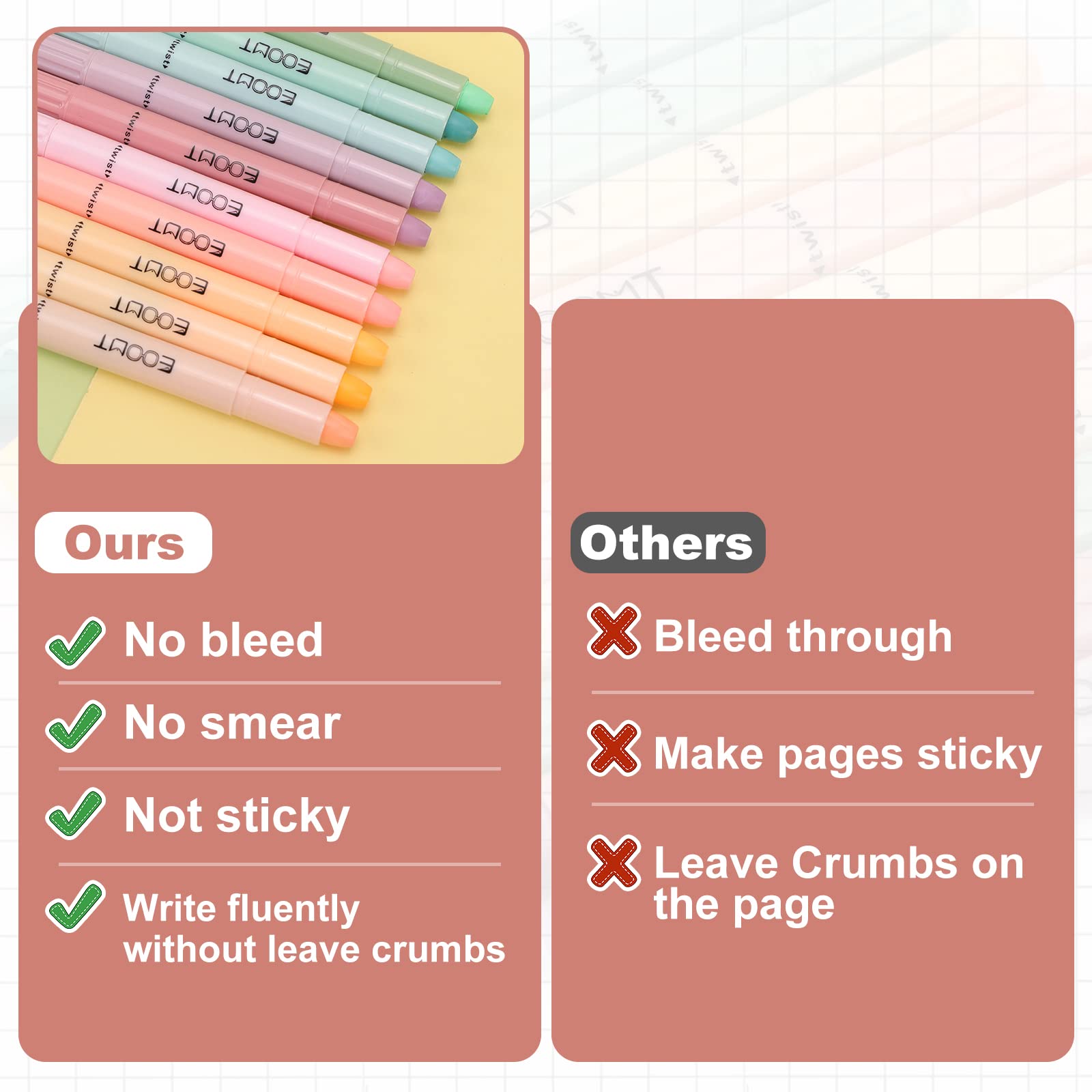 EOOUT Bible Highlighters and Pens No Bleed, 10 Pack Gel Highlighters with Assorted Cute Colors, Extra Smooth, Aesthetic Bible Study Journaling School Supplies, Bible