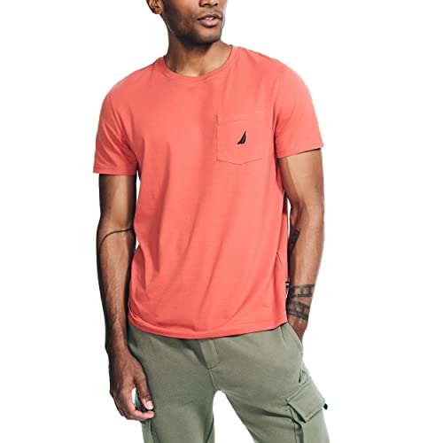 Nautica Men's Performance Pocket T-Shirt, Cayenne, X-Large