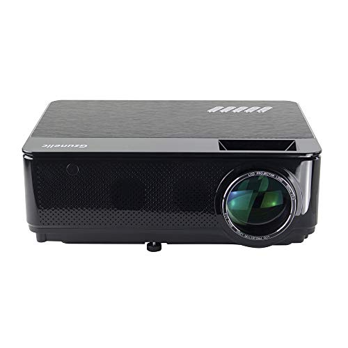Gzunelic Real 12500 Lux / 500 ANSI lumens Real Native 1080p LED Video Projector ยฑ 50ยฐ 4D Keystone X/Y Zoom 8000:1 Contrast Built in HI-FI Stereo Sound Box Full HD Home Theater Proyector
