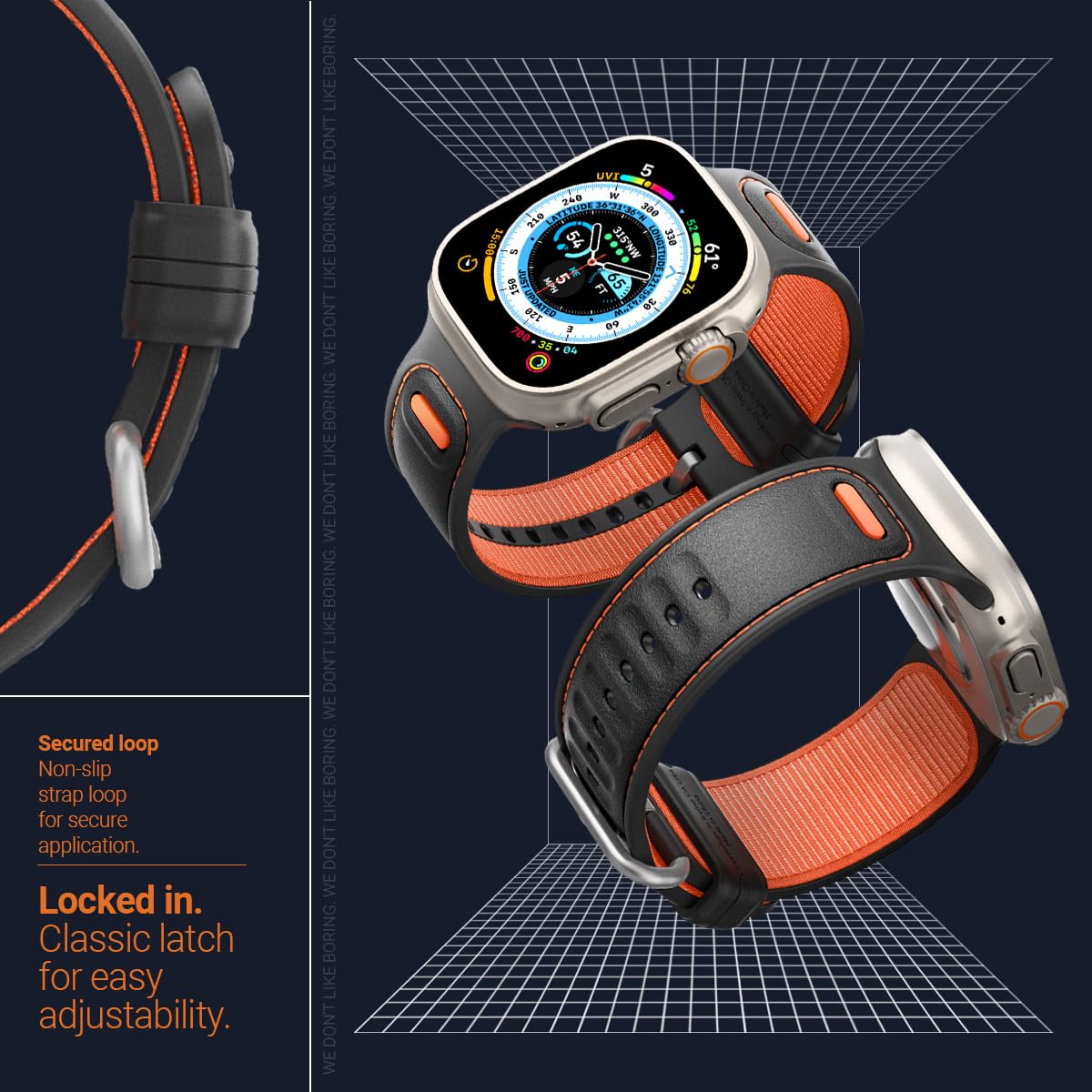Caseology Athlex Band for Apple Watch Band Ultra 2, Ultra, Watch Series 10/9/8/7/6/5/4/3/2/1/SE Series 49mm 46mm 45mm 44mm 42mm - Active Orange