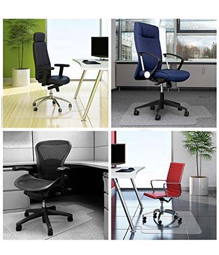 Office Desk Chair Mat for Hard Wood Floor PVC Clear Protection Floor Mat,Premium Quality Chair Mat Thick and Sturdy (Clear, 36" x 48")