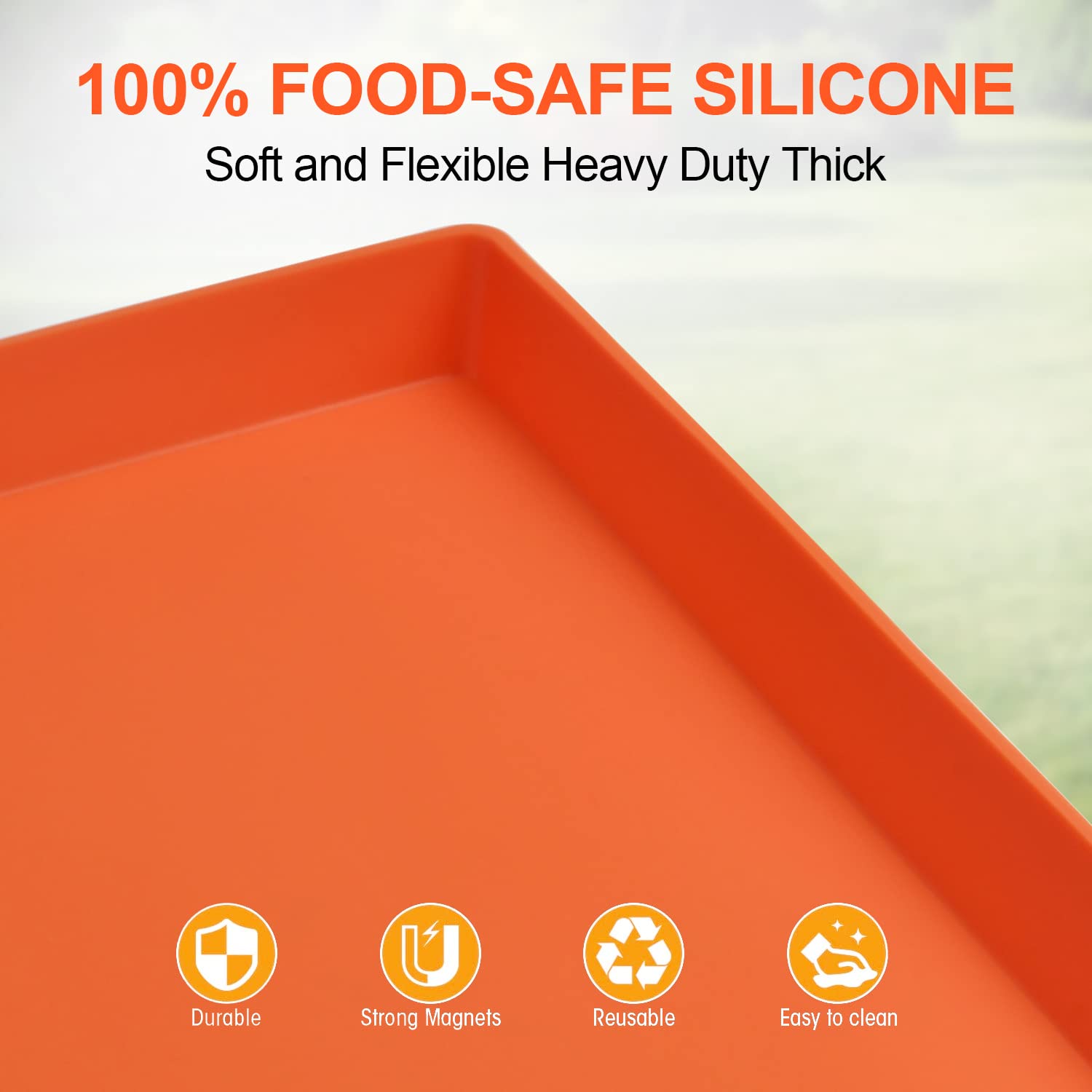 28" Griddle Mat Silicone for Black-stone, Protective Cover Mats Griddle Top Covers for Black-stone, Heavy Duty Food Grade Silicone Mat