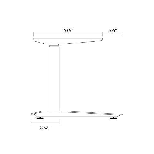 Jarvis Fully Standing Desk Frame Only - Supports Tops from 44" to 82" Wide and 27" to 36" Deep - Electric Adjustable Desk Height from 24.5" to 50" with Memory Preset Controller (Black Frame)