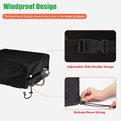 WOMACO 22 inch Griddle Cover for Blackstone Tabletop Griddle with Hood, Waterproof 22 inches Table Top Grill Cover Heavy Duty Griddle Covers
