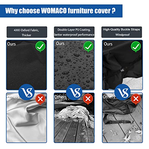 WOMACO 22 inch Griddle Cover for Blackstone Tabletop Griddle with Hood, Waterproof 22 inches Table Top Grill Cover Heavy Duty Griddle Covers