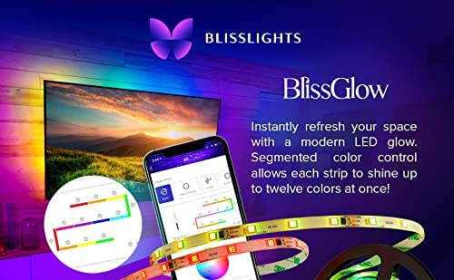 BlissLights Sky Lite Star Projector and BlissGlow Strip Light Bundle (16.4ft)