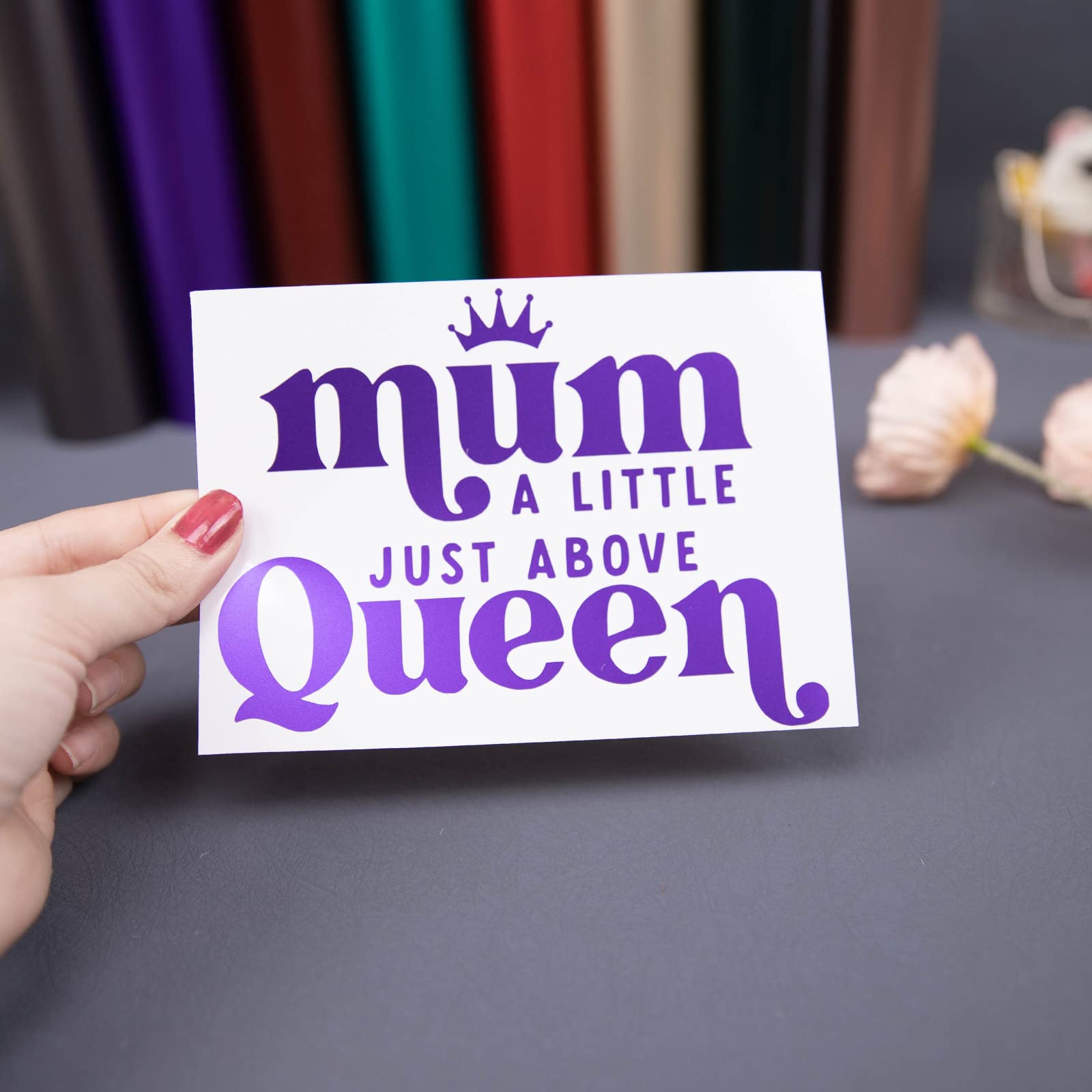 VINYL FROG Matte Metallic Adhesive Vinyl, 12" x6ft Purple Metallic Craft Permanent Vinyl Roll - Metallic Satin Adhesive Vinyl for Home Decor, Mug, Car and Other Stickers