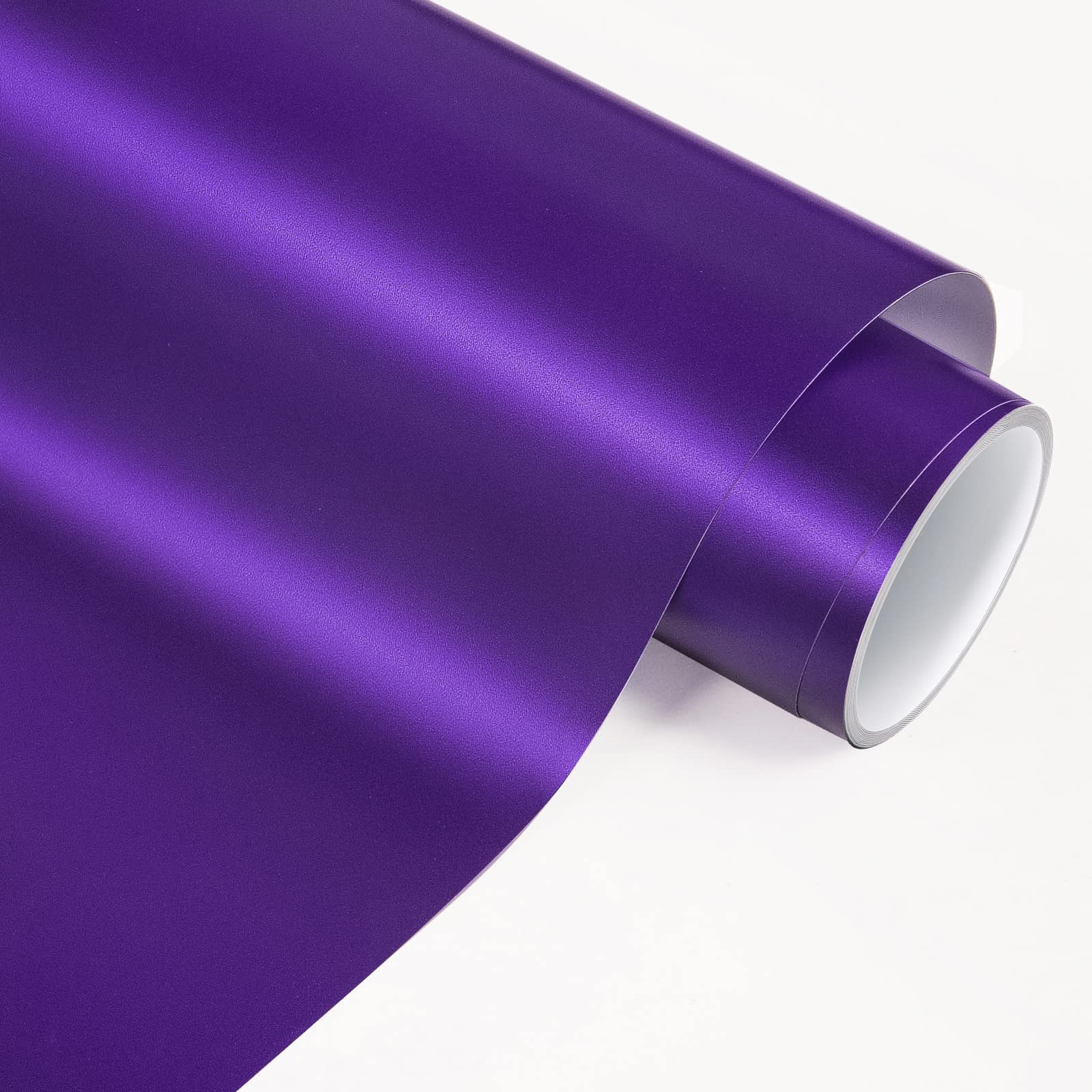 VINYL FROG Matte Metallic Adhesive Vinyl, 12" x6ft Purple Metallic Craft Permanent Vinyl Roll - Metallic Satin Adhesive Vinyl for Home Decor, Mug, Car and Other Stickers