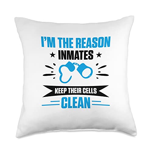 Correctional Officer Gifts Corrections Apparel Corrections Officer Throw Pillow, 18x18, Multicolor