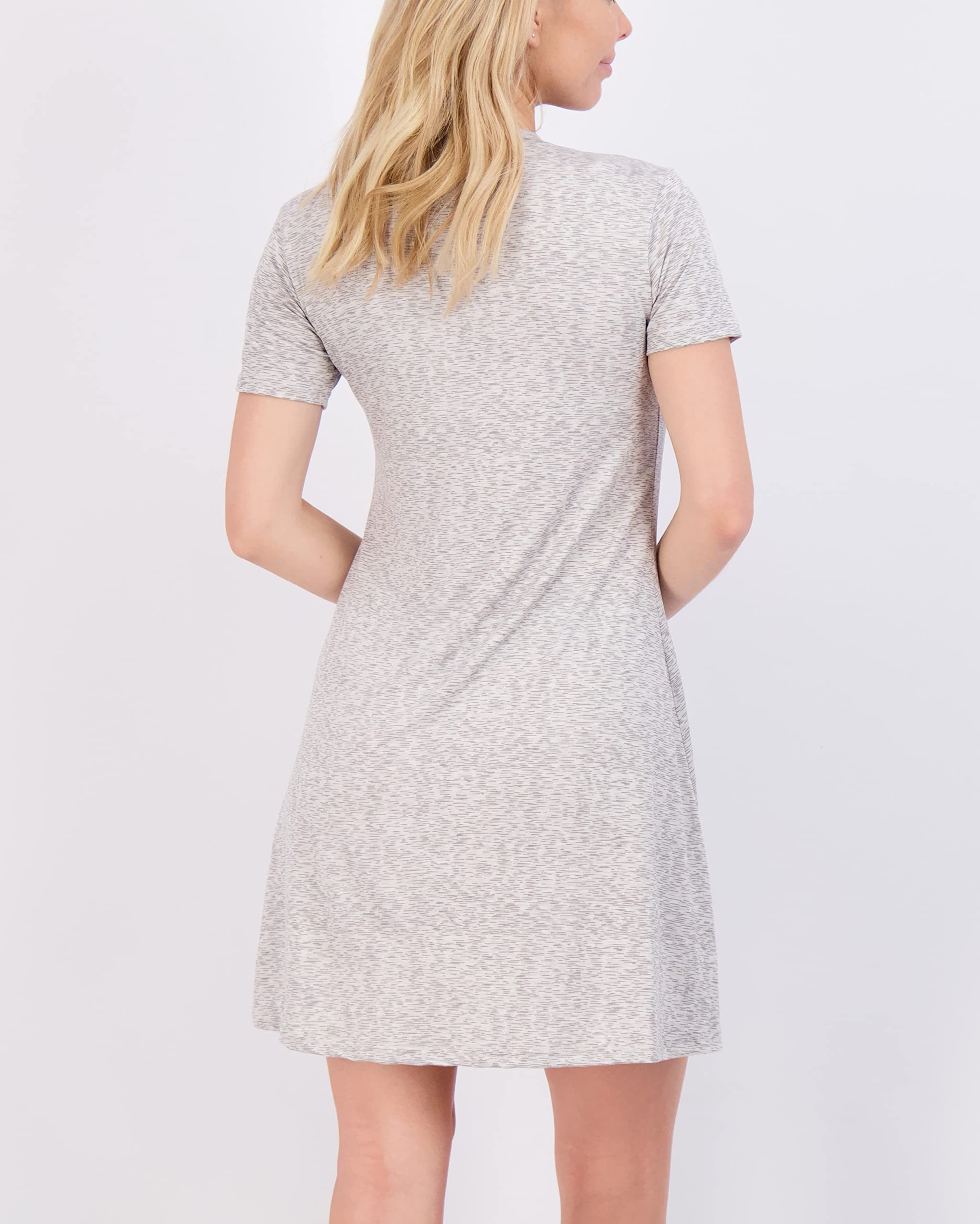 Real Essentials 3 Pack: Womens Shirt Dress Summer Dresses 2023 for Women Spring Maxi Midi Short Sleeve Tshirt T Shirt Casual T-Shirt Sundress Formal Flowy Cute Date Night Business Tee - Set 1, XL