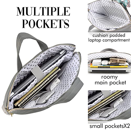Laptop bag Women's 15.6-Inch Cross-body Business 16 Lightweight Simple Handheld Liner Case (Grey)