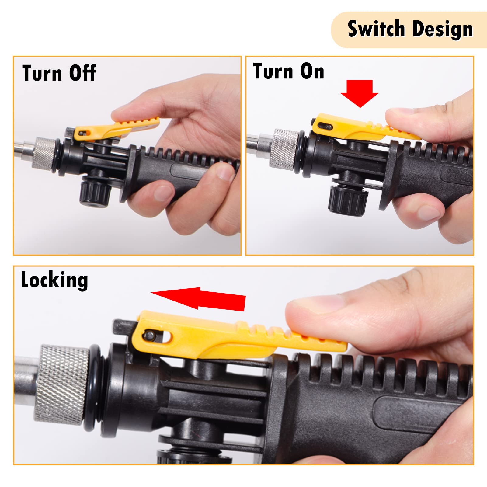 29 Inch Sprayer Wand, Stainless Steel 3/8" & 1/4" Brass Barb Replacement Sprayer Wand,Watering Wand with Shut off Valve & 3 Hose Clamps for Garden Car Window Cleaning (1 Set)