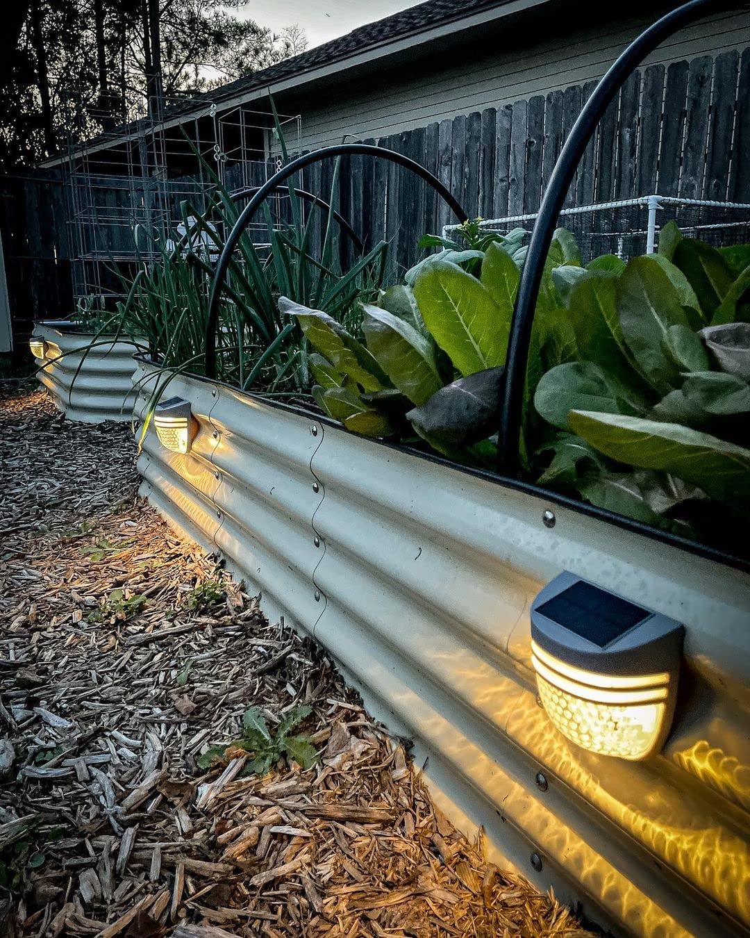 Vego garden Solar Garden Lights with Auto Sensors Magnetize Securely to Beds, IPX4 Waterproof Outdoor LED Light for Patio & Yard 8 Pack