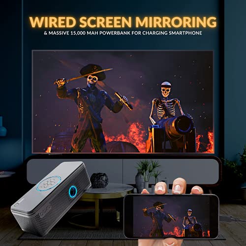 HP1 Halloween Projector for Windows, Pumpkins, Other Holographic Projections, Premium DLP LED Projector with 5 Onboard Spectral Illusions Ghosts and wraiths, Built in Speaker, 4 Hr Battery, Bluetooth