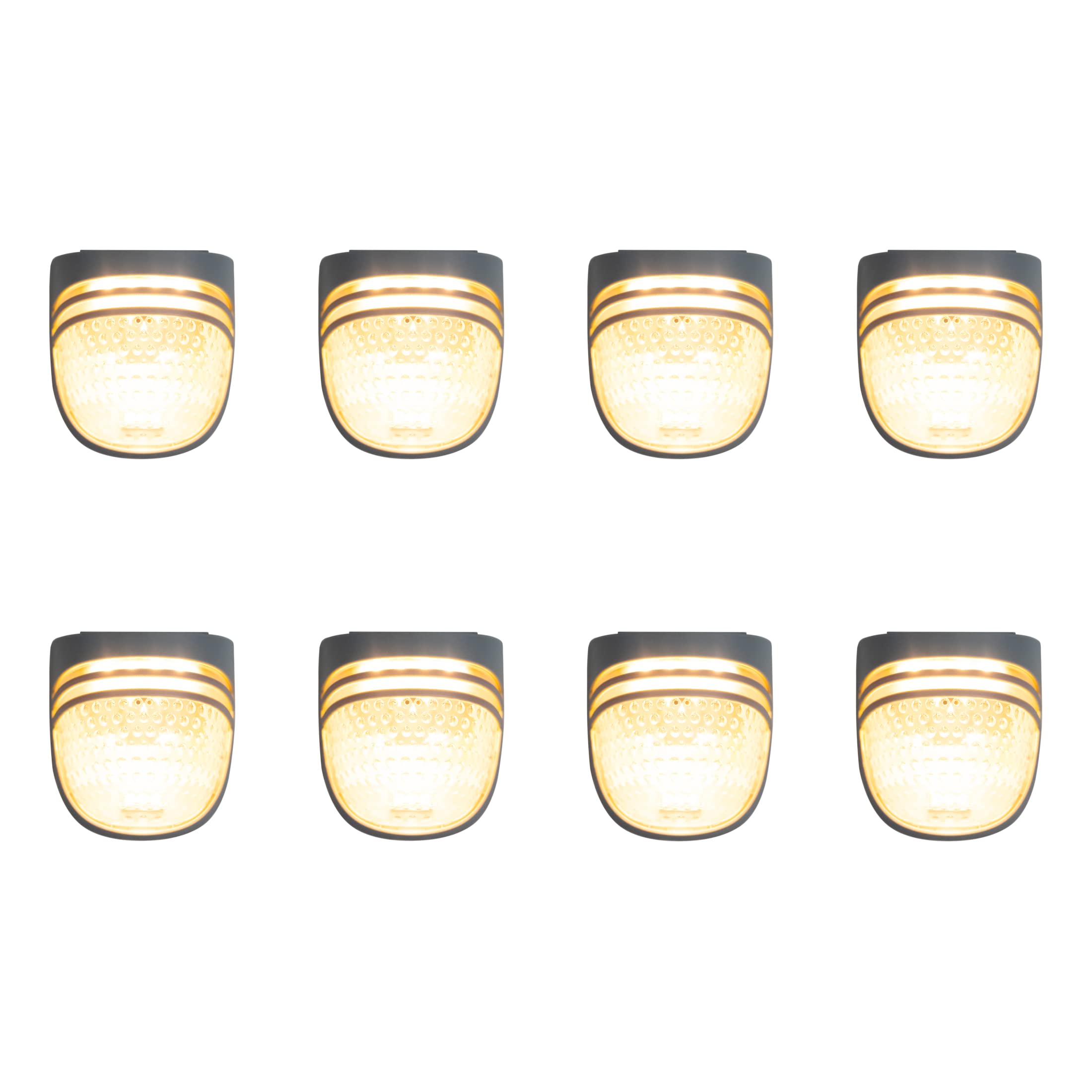 Vego garden Solar Garden Lights with Auto Sensors Magnetize Securely to Beds, IPX4 Waterproof Outdoor LED Light for Patio & Yard 8 Pack