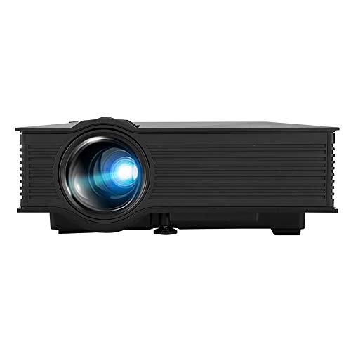 LCD LED Wireless Projector,WiFi Mini Beamer,Home Projector,with Multi Coated Optical Glass Lens,Support USB,SD,AV,HDMI,IR,VGA,Stylish Appearance,Fit for Home Theatre Black