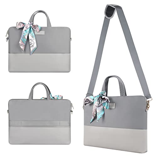 Laptop bag Women's 15.6-Inch Cross-body Business 16 Lightweight Simple Handheld Liner Case (Grey)